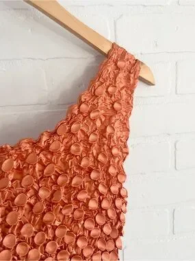 Vintage | Tops | Y2k Popcorn Textured Crop Top Burnt Orange Statement ...